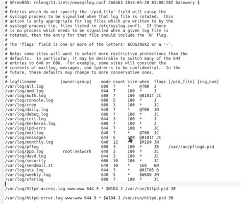 how to enable log rotation on freebsd admin by accident