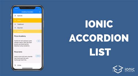 building an accordion list with ionic [v4] ionic academy learn
