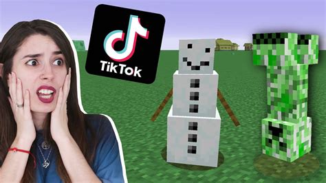 Probamos Los Tiktok MÁs Virales De Minecraft 5 Youtube
