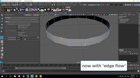 maya tutorial insert edge loop with edge flow youtube