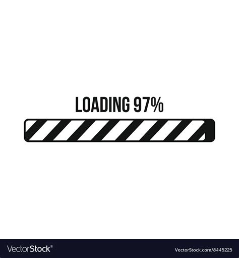 progress loading bar icon simple style royalty free vector