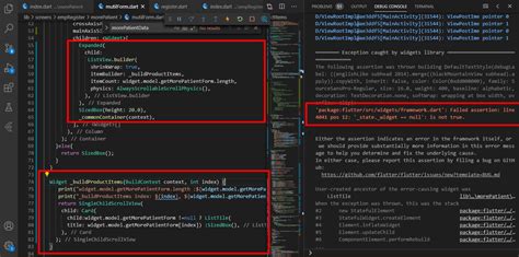 flutter two objects listview builder scroll up error returned an old