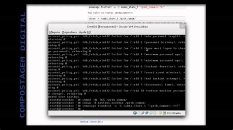 samba com selinux e firewall iptables no linux centos youtube