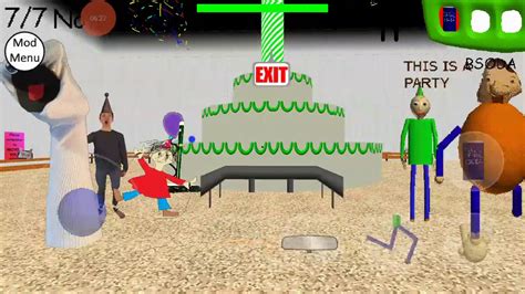 Baldis Basics Mod Menu Birthday Bash Youtube