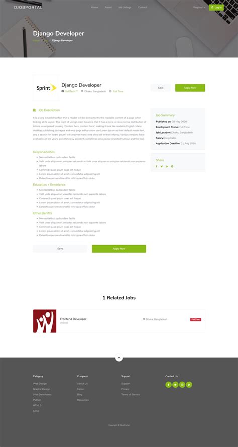 github sany07 job portal django djobportal is a job posting site