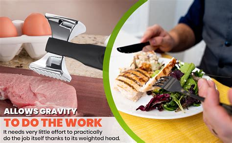 Spring Chef Meat Tenderizer Heavy Duty Hammer Mallet Tool And Chicken