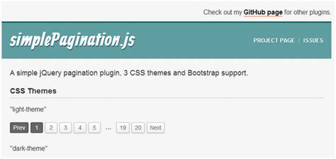list of free jquery pagination plugins ewebdesign