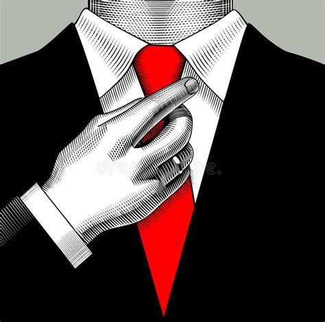 Adjusting Man Suit Tie Stock Illustrations 175 Adjusting Man Suit Tie