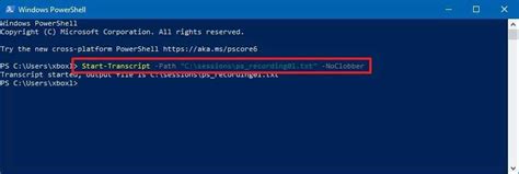 how can you record powershell command session windows 10 easily