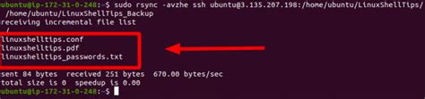 how to rsync files between two linux servers automatically