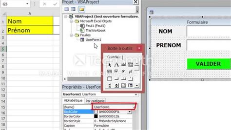 excel vba ouvrir directement un userform vidéo