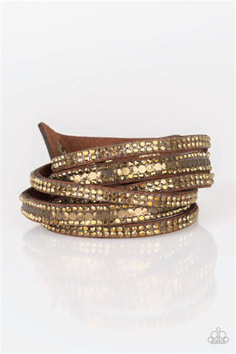 Paparazzi Rock Star Attitude Brass Urban Bracelet Carasshop
