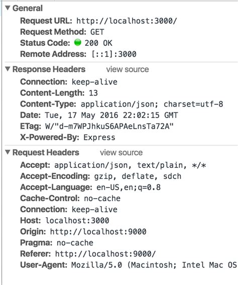 javascript angular app request to node app on