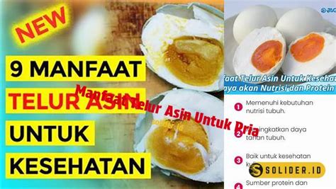 Temukan Khasiat Telur Asin Untuk Pria Yang Jarang Diketahui Solider