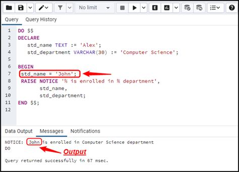how to declare a variable in postgresql commandprompt inc