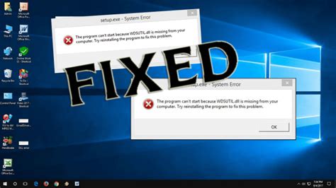 how to fix wdsutil dll is missing or not found error in windows 10 8 and 7