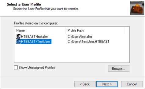 how to migrate a windows user to different windows 10 pc