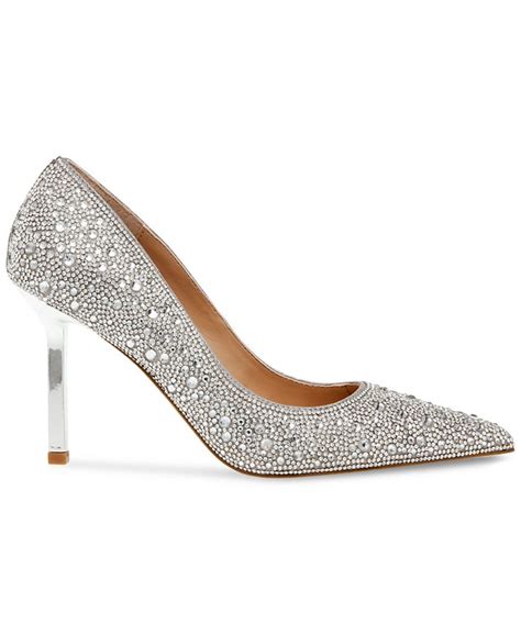Steve Madden Womens Classie Pointed Toe Rhinestone Stiletto Pumps Macys