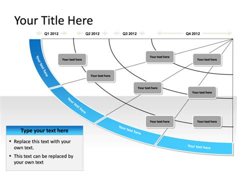 powerpoint slide transformation map diagram 4 phases blue pl338