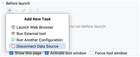 using run debug configurations datagrip documentation