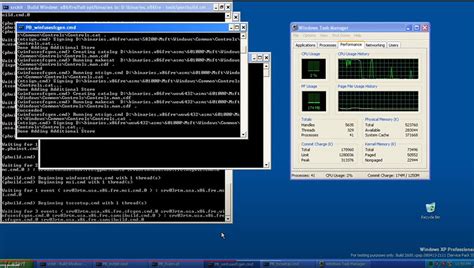 a dev compile and install windows xp and server 2003 from