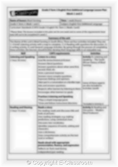 grade 5 english first additional language term 2 lesson plans gr5