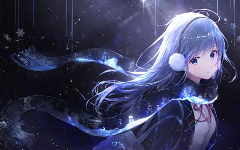 Wallpaper Anime Girls Blue Hair Blue Eyes Schoolgirl School