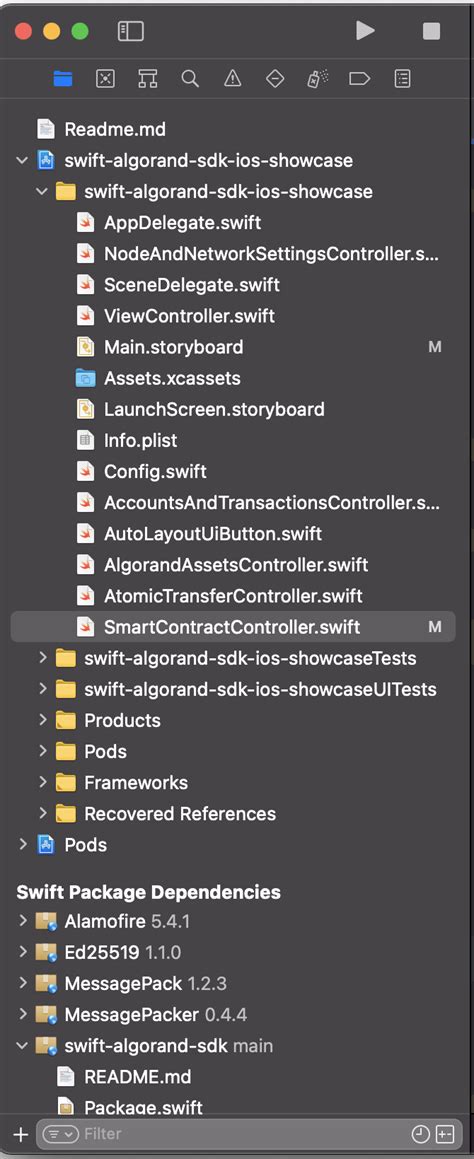 building ios apps using swift algorand sdk algorand developer portal