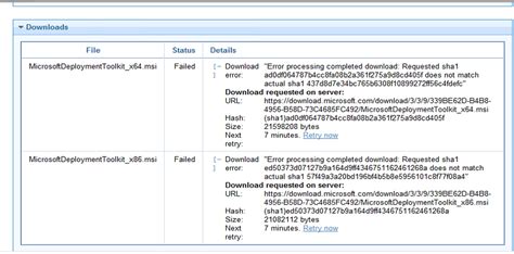 sha1 hash mismatch error osd bigfix forum