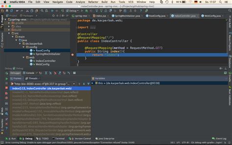 debugging a spring mvc web app with the gradle tomcat plugin and