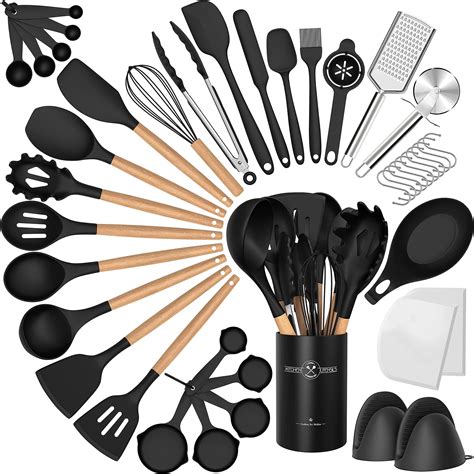 Silicone Kitchen Utensils Set 46 Pcs Cooking Utensils Set