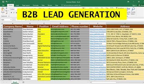 i will do b2b lead generation nish targeted email list web scraping web