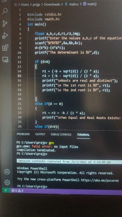 need help pls vs code not running cprogramming