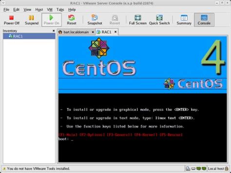 oracle base oracle 10g rac on linux using vmware server