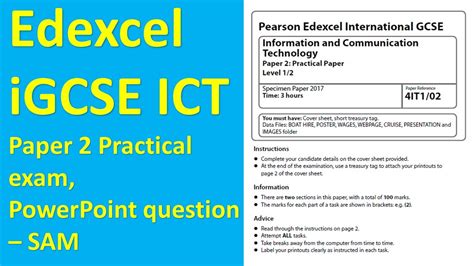 edexcel igcse ict paper 2 powerpoint question sam youtube