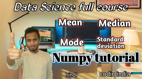 mean median mode in numpy array numpy tutorial in hindi data