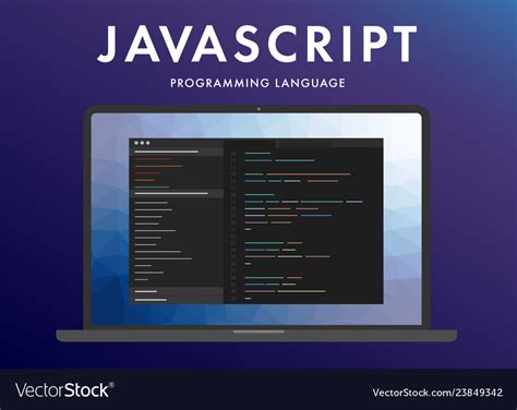 javascript programming language royalty free vector image