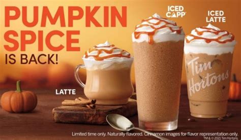 Tim Hortons Reveals 2021 Pumpkin Spice Lineup The Fast Food Post