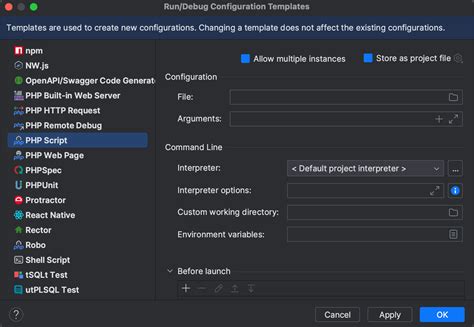 run debug configurations phpstorm documentation