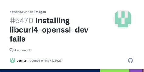 installing libcurl4 openssl dev fails · issue 5470 · actions runner