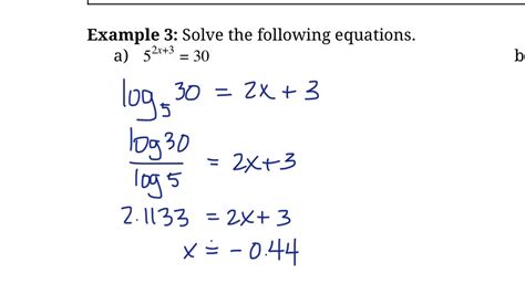 Solving Exponential And Logarithmic Equations Youtube