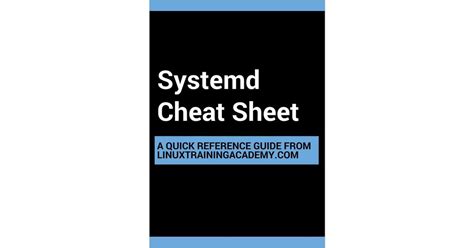systemd cheat sheet free linux training academy cheat sheet