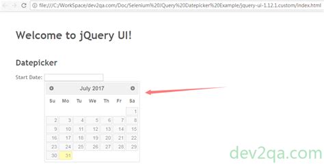 jquery datepicker calendar icon at collection of