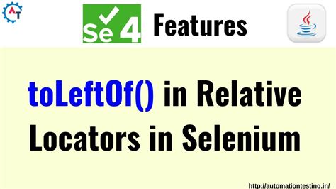 toleftof relative locator in selenium 4 selenium 4 features