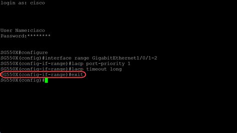 configuring lag settings on a switch through the command line interface