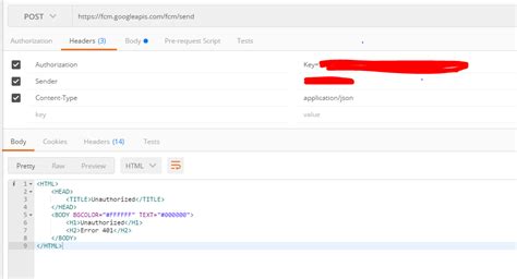 android i am testing firebase notification in postman but not get the