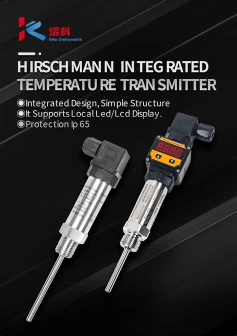 Stainless Steel Sanitary Rtd Pt100 Hydrogen Temperature Sensor Probe