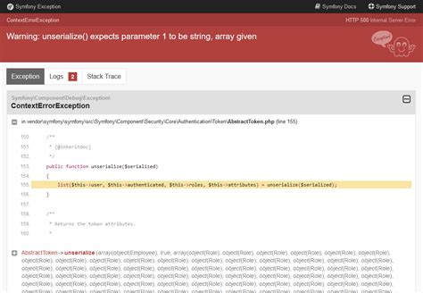 error warning unserialize expects parameter 1 to be string array