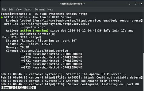 learn how to set up lamp server on centos 8 arwebhosting blog
