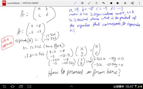 multivariable calculus finding gradient of an eingenline